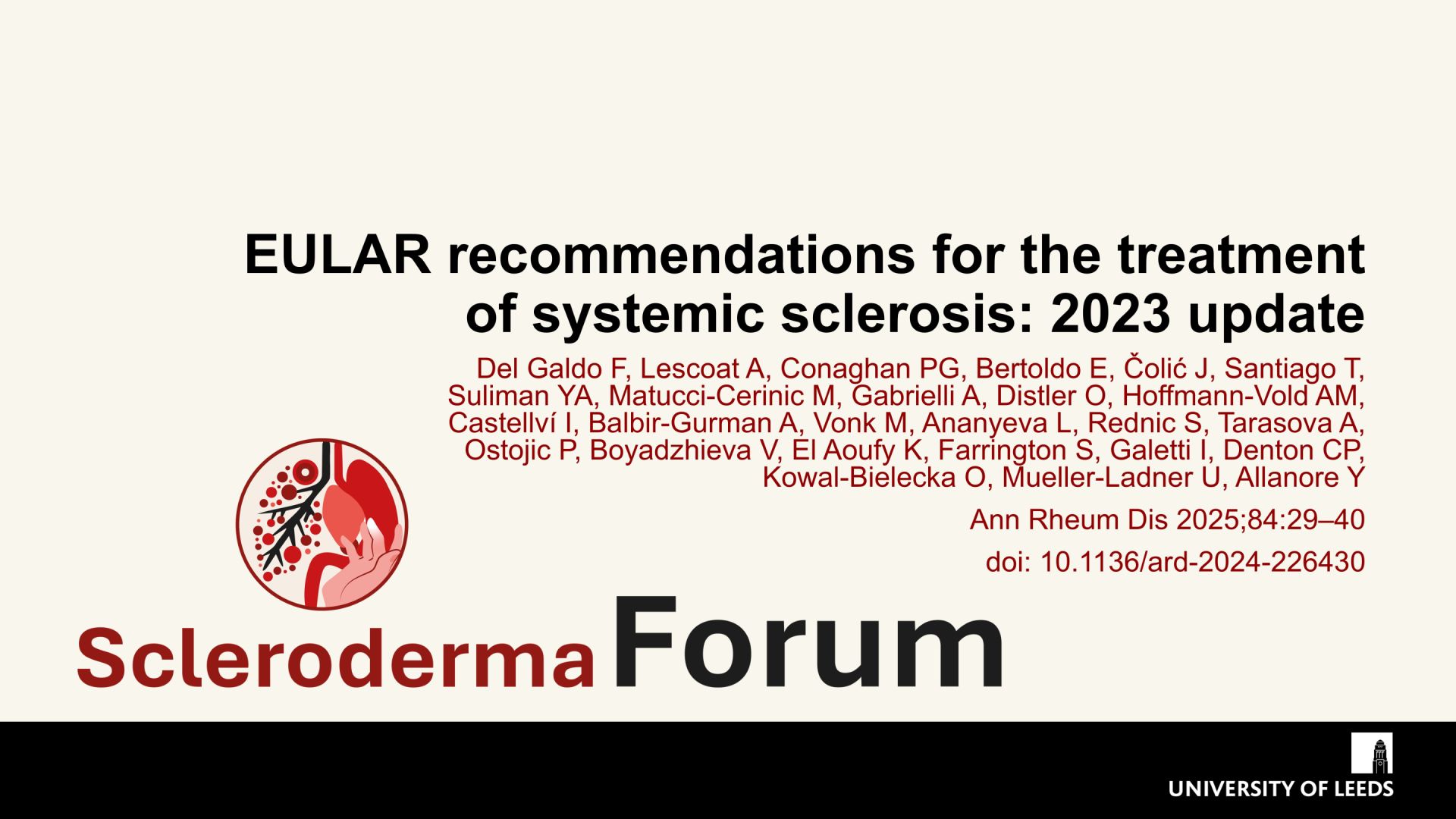 EULAR recommendations for the treatment of systemic sclerosis: 2023 update - Publications ...